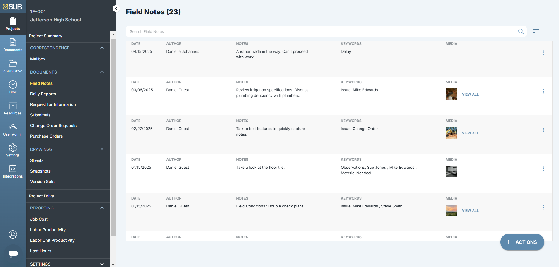 Construction Management Software - eSUB Cloud